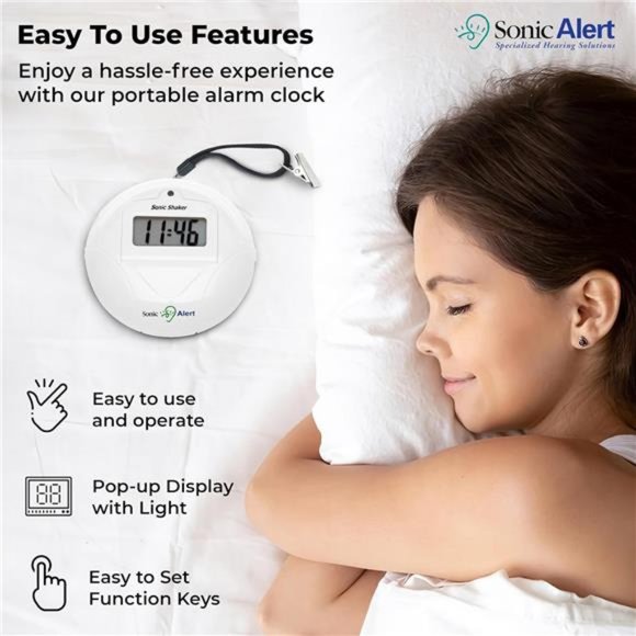 Wall Decor | Sonic Alert Digital Alarm Clocktravel Alarm Clock For ...
